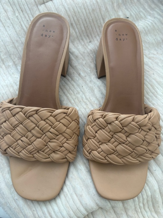 a new day | Shoes | Woven Slide Sandals In Beige | Poshmark